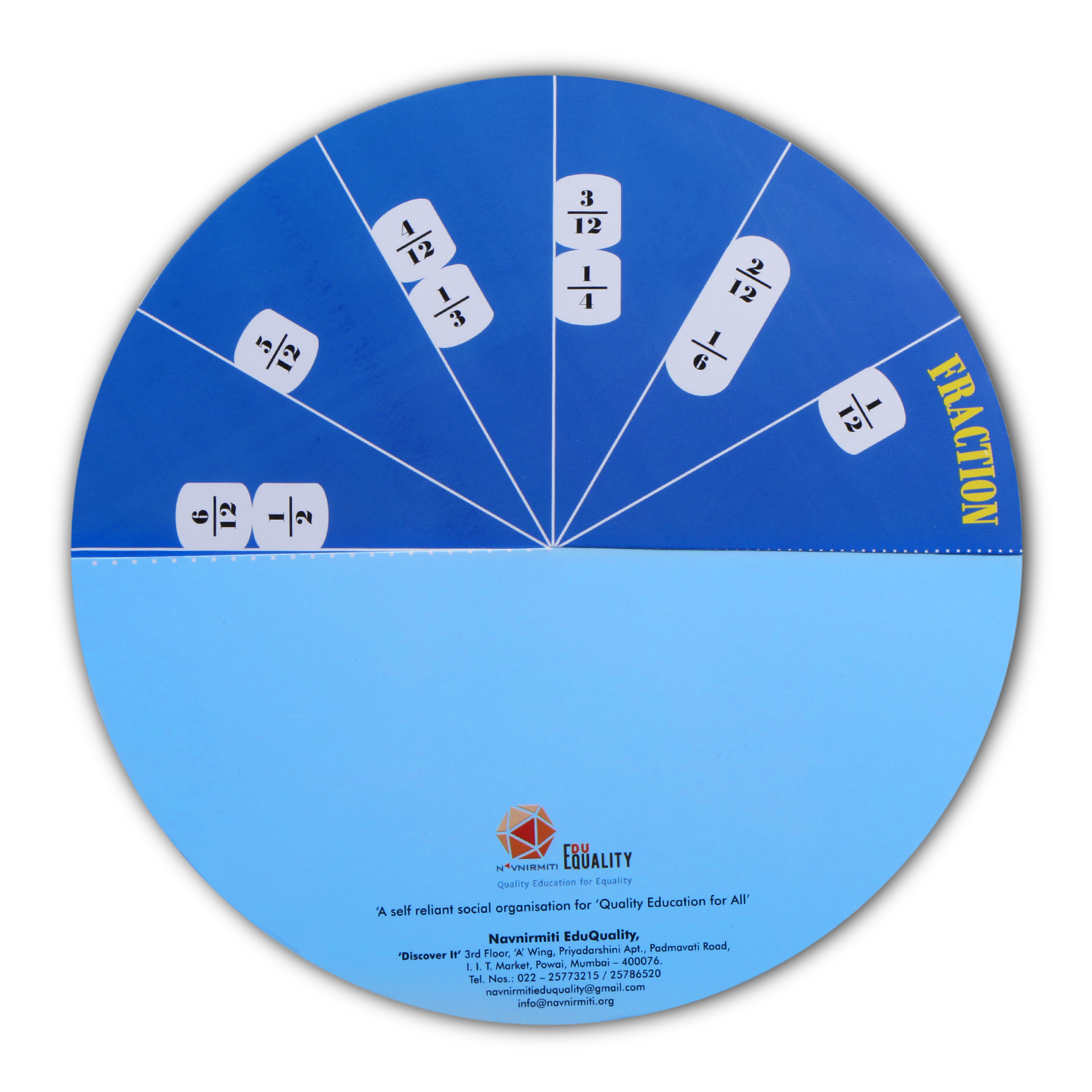 Fraction Wheel - Mathematical Toy for Conceptual Learning | For children